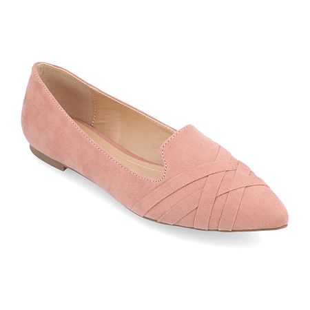 Journee Collection Womens Mindee Pointed Toe Flats - Blush