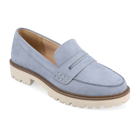 Journee Collection Womens Kenly Slip-On Loafers - Blue