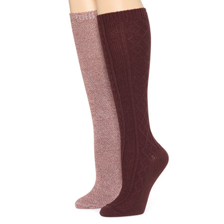 Click here for Mixit Womens 2 Pair Knee High Socks  4-10  Red prices
