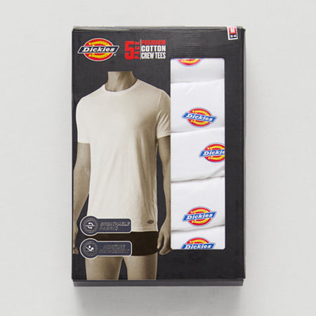 Click here for Dickies Cotton Mens 5 Pack Short Sleeve Crew Neck... prices