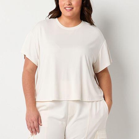 Click here for Stylus Womens Plus Crew Neck Short Sleeve T-Shirt... prices