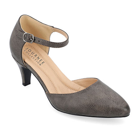 Journee Collection Womens Bettie Pointed Toe Pumps - Taupe