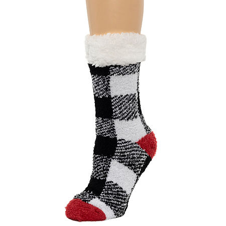 Click here for Cuddl Duds Womens 1 Pair Slipper Socks  9-11  Blac... prices