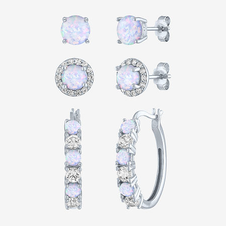 Click here for Gemstone Sterling Silver 3 Pair Jewelry Set  One S... prices