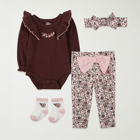 Click here for Baby Essentials Baby Girls 4-pc. Baby Clothing Set... prices
