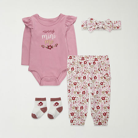 Click here for Baby Essentials Baby Girls 3-pc. Baby Clothing Set... prices