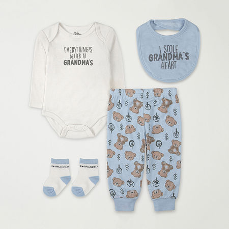 Click here for Baby Essentials Baby Boys 4-pc. Baby Clothing Set... prices
