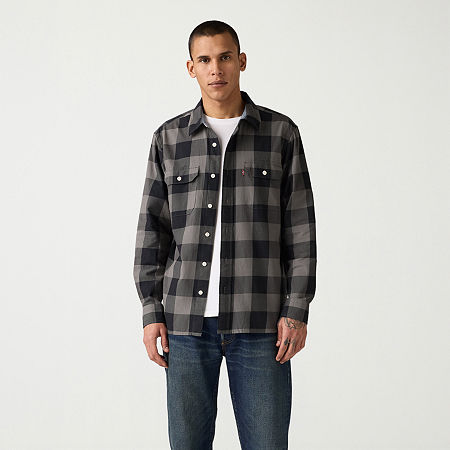 Click here for Levis Mens Long Sleeve Relaxed Fit Flannel Shirt... prices