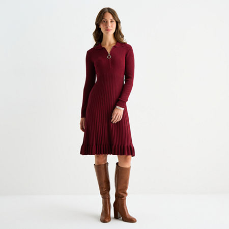 Click here for Robbie Bee Womens Long Sleeve Sweater Dress  Small... prices