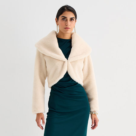 Click here for Perceptions Faux Fur Womens Long Sleeve Shrug  X-l... prices