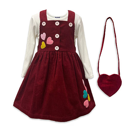 Click here for Blueberi Boulevard Toddler Girls Hearts Dress Set... prices