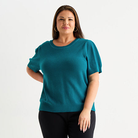 Click here for Liz Claiborne Plus Womens Crew Neck Short Sleeve P... prices