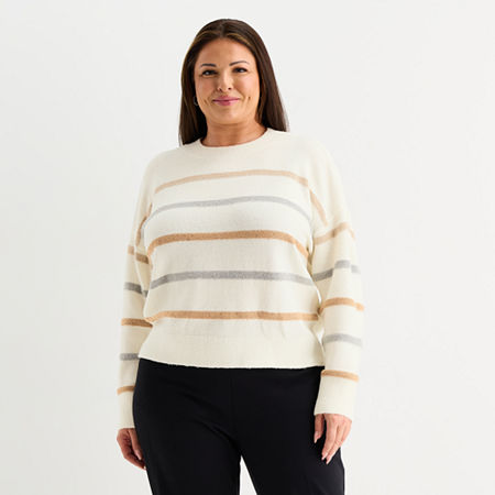Click here for Liz Claiborne Plus Womens Crew Neck Long Sleeve St... prices