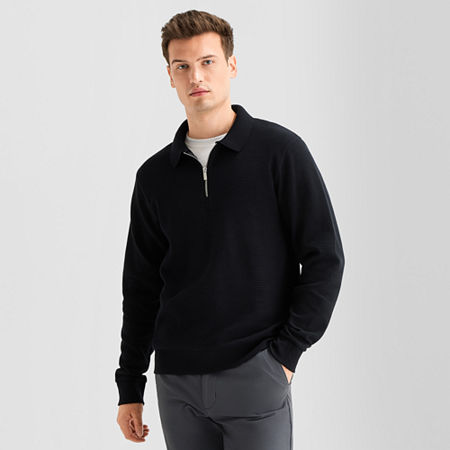 Click here for Stylus Mens Regular Fit Long Sleeve Waffle Polo Sh... prices