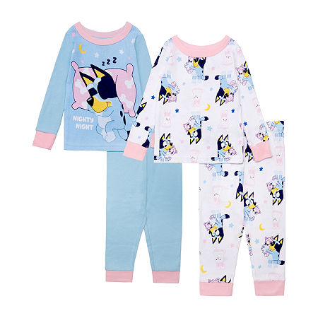 Click here for Toddler Girls Bluey Crew Neck Long Sleeve 4-pc. Pa... prices