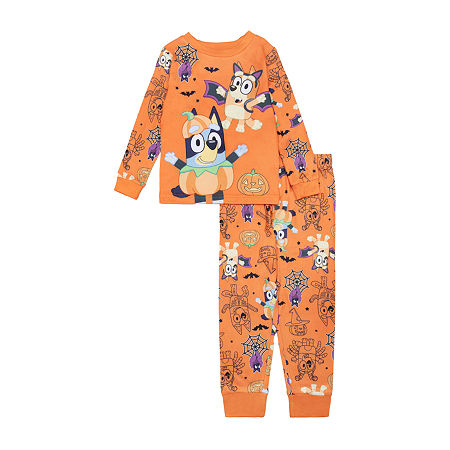 Click here for Halloween Toddler Girls Bluey Crew Neck Long Sleev... prices