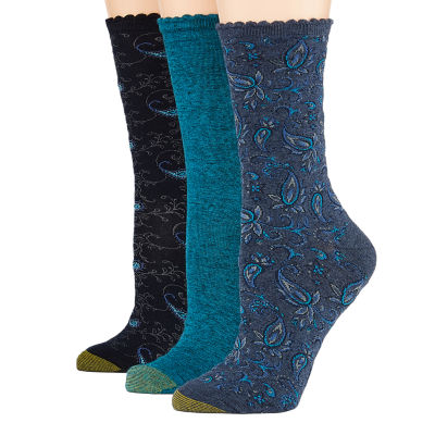 Gold Toe Vintage Collection 3 Pair Crew Socks Womens