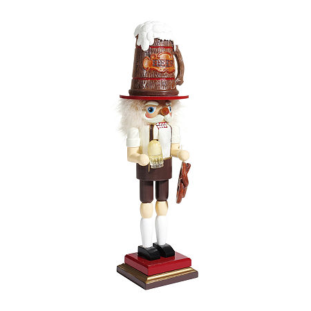 Kurt Adler 17.5 Hollywood Beer and Pretzel Nutcracker - Multi