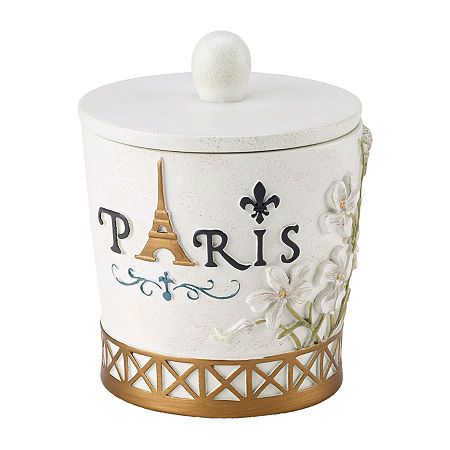 Avanti Paris Botanique Hand Painted Resin Covered Jar - Ivory