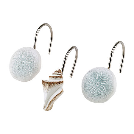 Avanti Farmhouse Shell Textured Resin 12-Pc. Shower Curtain Hooks - Multi