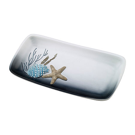 Click here for Avanti Blue Lagoon Ombre Seashells Bathroom Tray -... prices