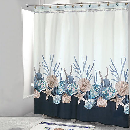 Click here for Avanti Blue Lagoon Ombre Seashells Shower Curtain... prices