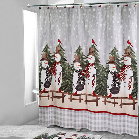 Avanti Country Friends Holiday Resin Shower Curtain  72 x 72 - Multi