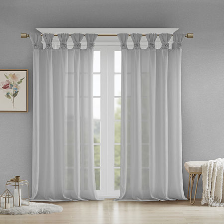 Click here for Madison Park Florah Tab Top Sheer Single Curtain P... prices