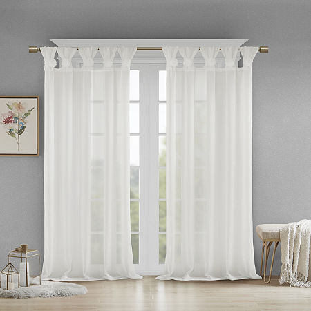 Click here for Madison Park Florah Tab Top Sheer Single Curtain P... prices