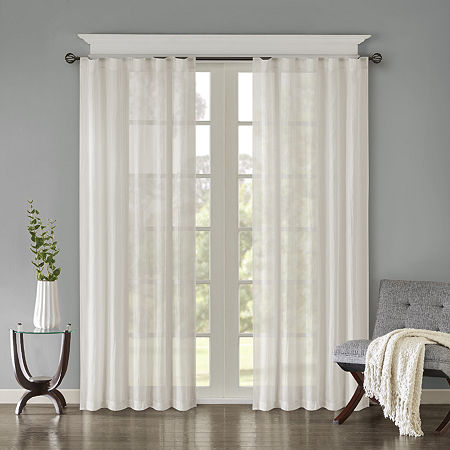 Click here for Madison Park Harper Solid Crushed Curtain Panel Pa... prices