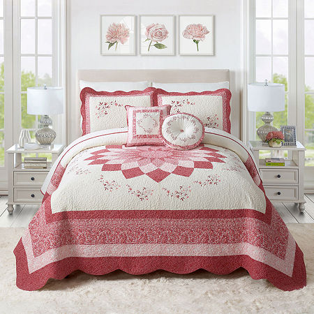 Click here for Modern Heirloom Caroline Bedspread  One Size  Red prices