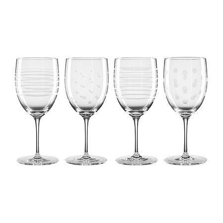 Oneida Mingle Wine Glasses  Set of 4 - Clear and No Color