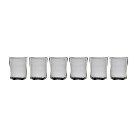 Oneida Stackables Smoke Tall Glasses  Set of 6 - Taupe  Gray and Smoke