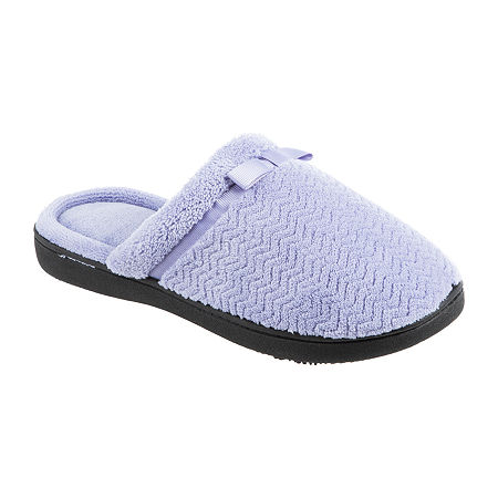 Isotoner Womens Chevron Microterry Clog Slippers  Online Only - Periwinkle