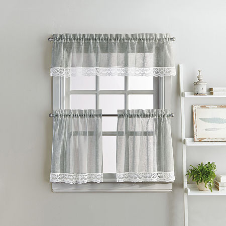 Click here for CHF Delicate Lace 3-pc. Rod Pocket Window Tier  On... prices