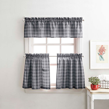 Click here for CHF Lodge Plaid 2-pc. Rod Pocket Window Tier  One... prices