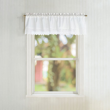 Click here for CHF Penny Eyelet Rod Pocket Tailored Valance  One... prices