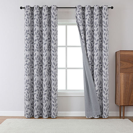 Click here for Max Blackout Leaf Reversible Grommet Top Energy Sa... prices