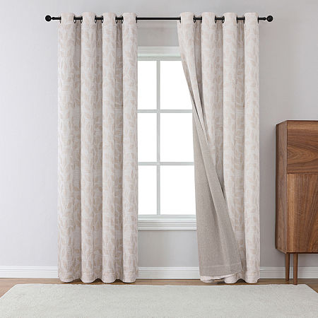 Click here for Max Blackout Leaf Reversible Grommet Top Energy Sa... prices