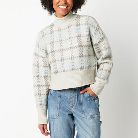 Click here for Arizona Juniors Womens Mock Neck Long Sleeve Plaid... prices