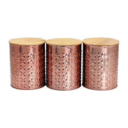 Click here for MegaChef Aluminum 3-pc. Canister  One Size  Brown prices