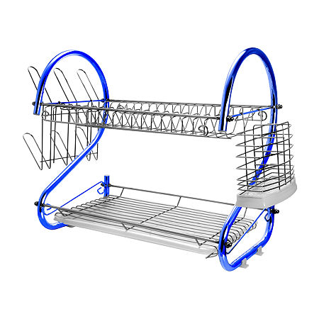 Click here for MegaChef 16 Two Shelf Dish Rack  One Size  Blue prices