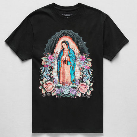 Click here for Mens Short Sleeve Virgin Mary Graphic T-Shirt  Med... prices