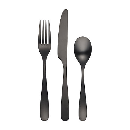 Click here for Cambridge Eliana Black Satin 12-pc. Flatware Set... prices