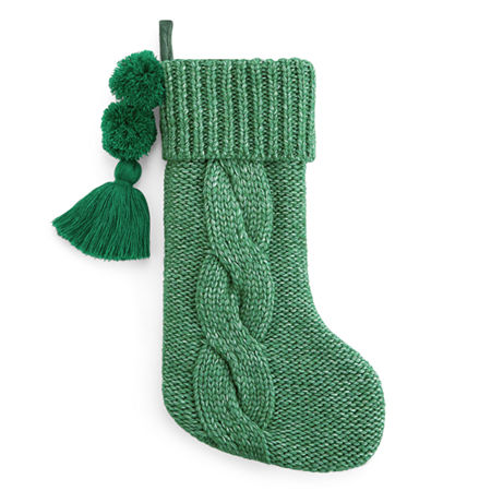 Click here for North Pole Trading Co. Green Knit Christmas Stocki... prices