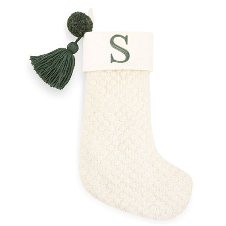 Click here for North Pole Trading Co. Ivory Knit Monogram S Chris... prices
