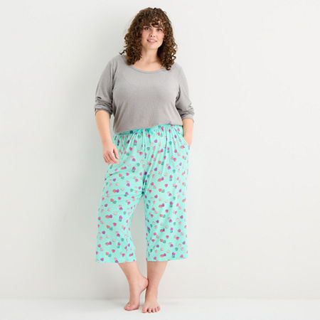 Click here for Sleep Chic Pajama Capri Pant Plus  2x  Blue prices