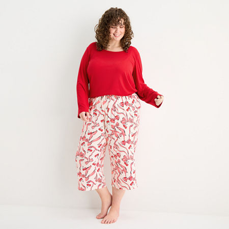 Click here for Sleep Chic Pajama Capri Pant Plus  3x  White prices