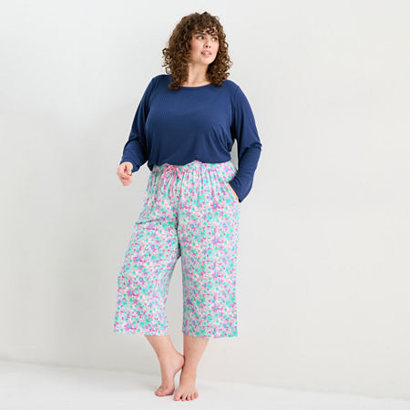 Click here for Sleep Chic Pajama Capri Pant Plus  3x  Multiple Co... prices