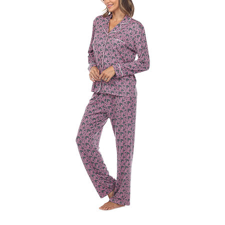 Click here for Womens White Mark Long Sleeve Heart Pajama Set prices